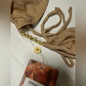 Neena | Swim | New Neena Enola Micro Bikini Top Gold Small | Poshmark